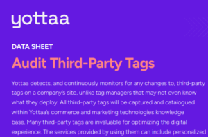 Audit Third Party Tags Datasheet - Yottaa