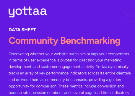 Community Benchmarking - Yottaa