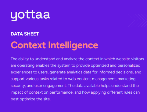 Context Intelligence - Yottaa